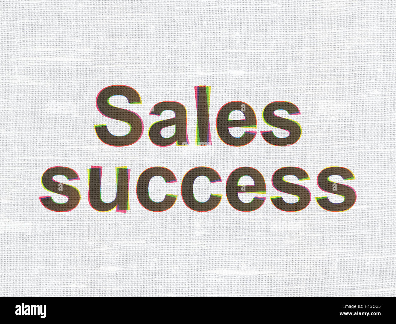 Advertising concept: Sales Success on fabric texture background Stock ...