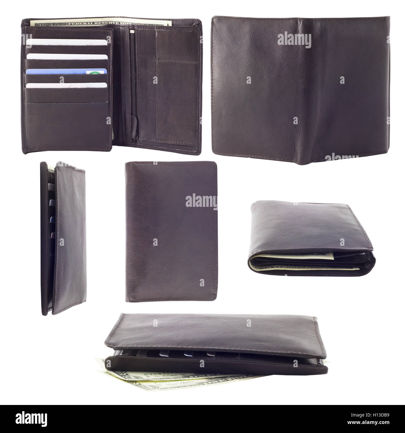 Collection of photographs of male wallet Stock Photo - Alamy