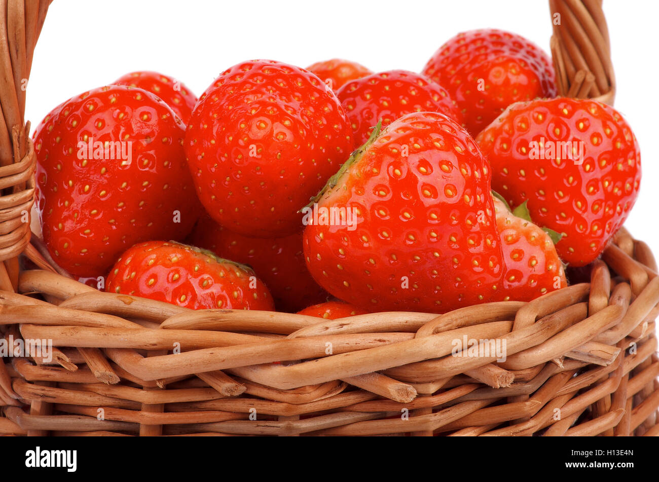 Strawberries in Basket Stock Photo - Alamy