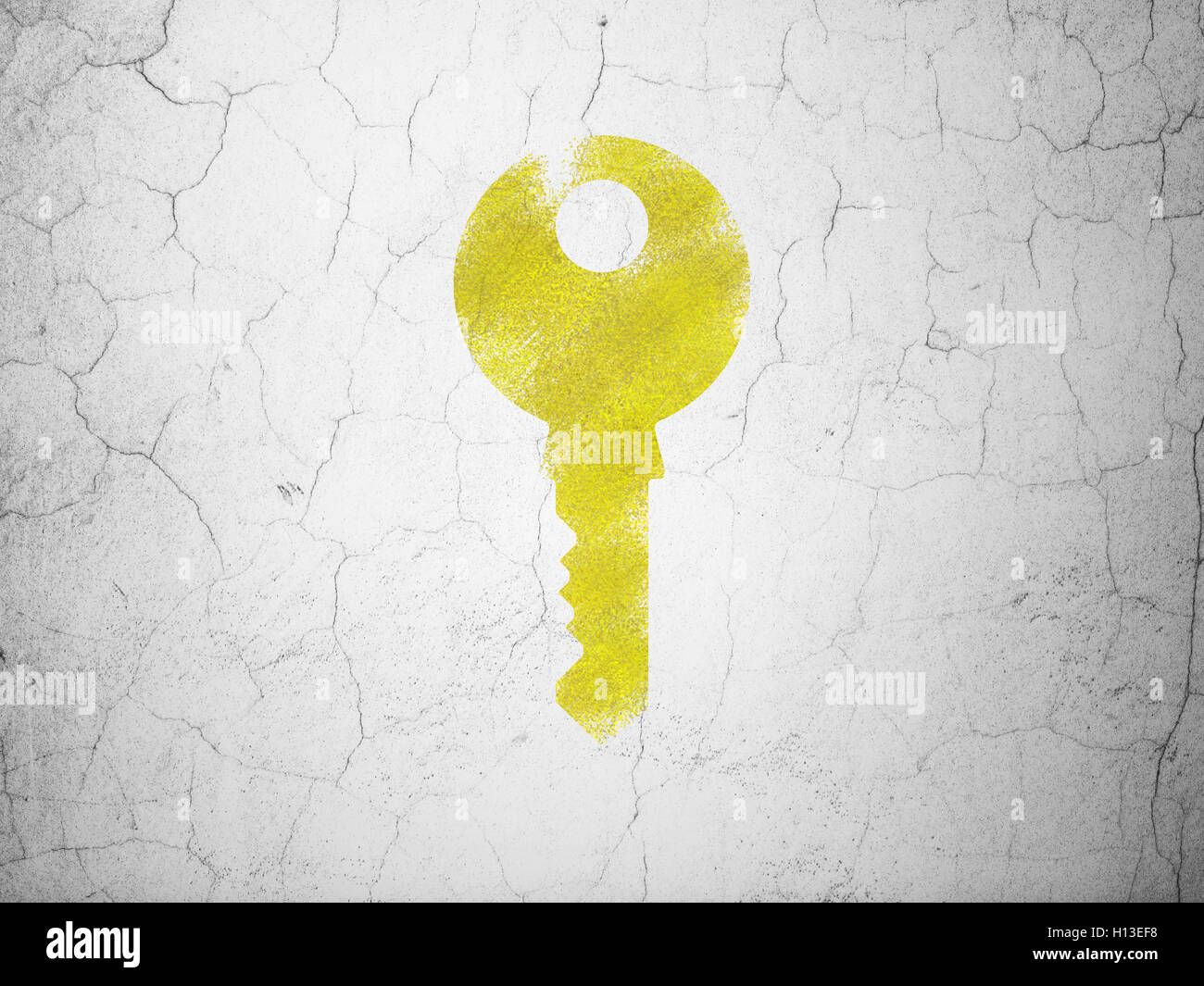 Security concept: Key on wall background Stock Photo - Alamy