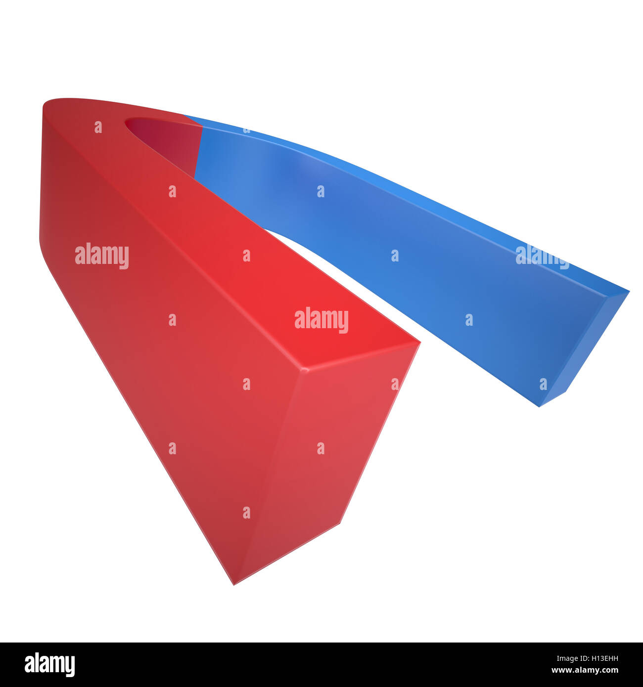 Blue and red magnet Stock Photo - Alamy