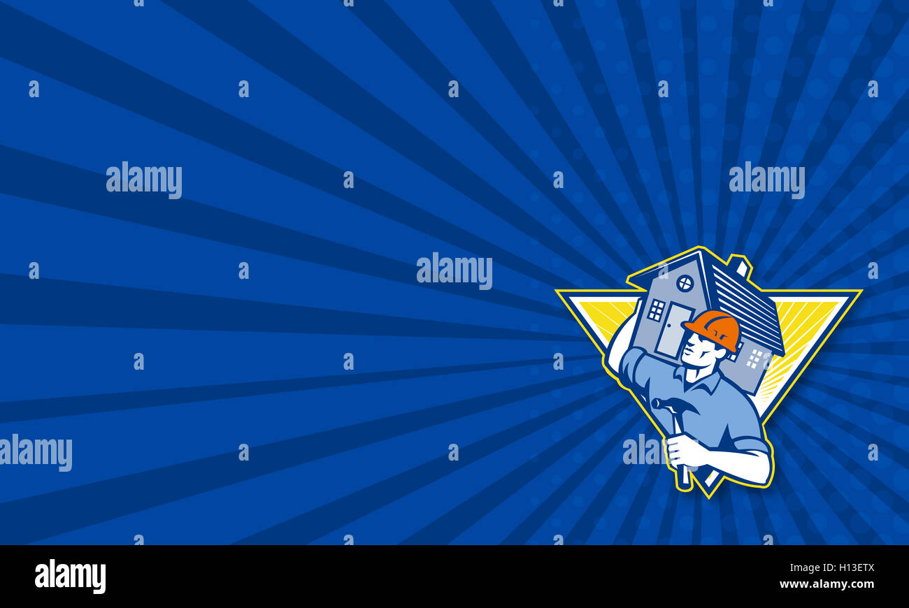 Builder Construction Worker Hammer House Stock Photo - Alamy