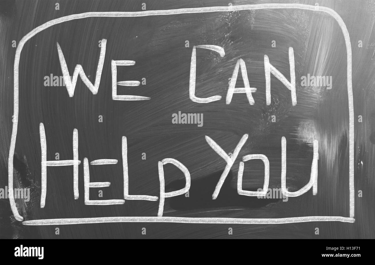 We Can Help You Concept Stock Photo - Alamy