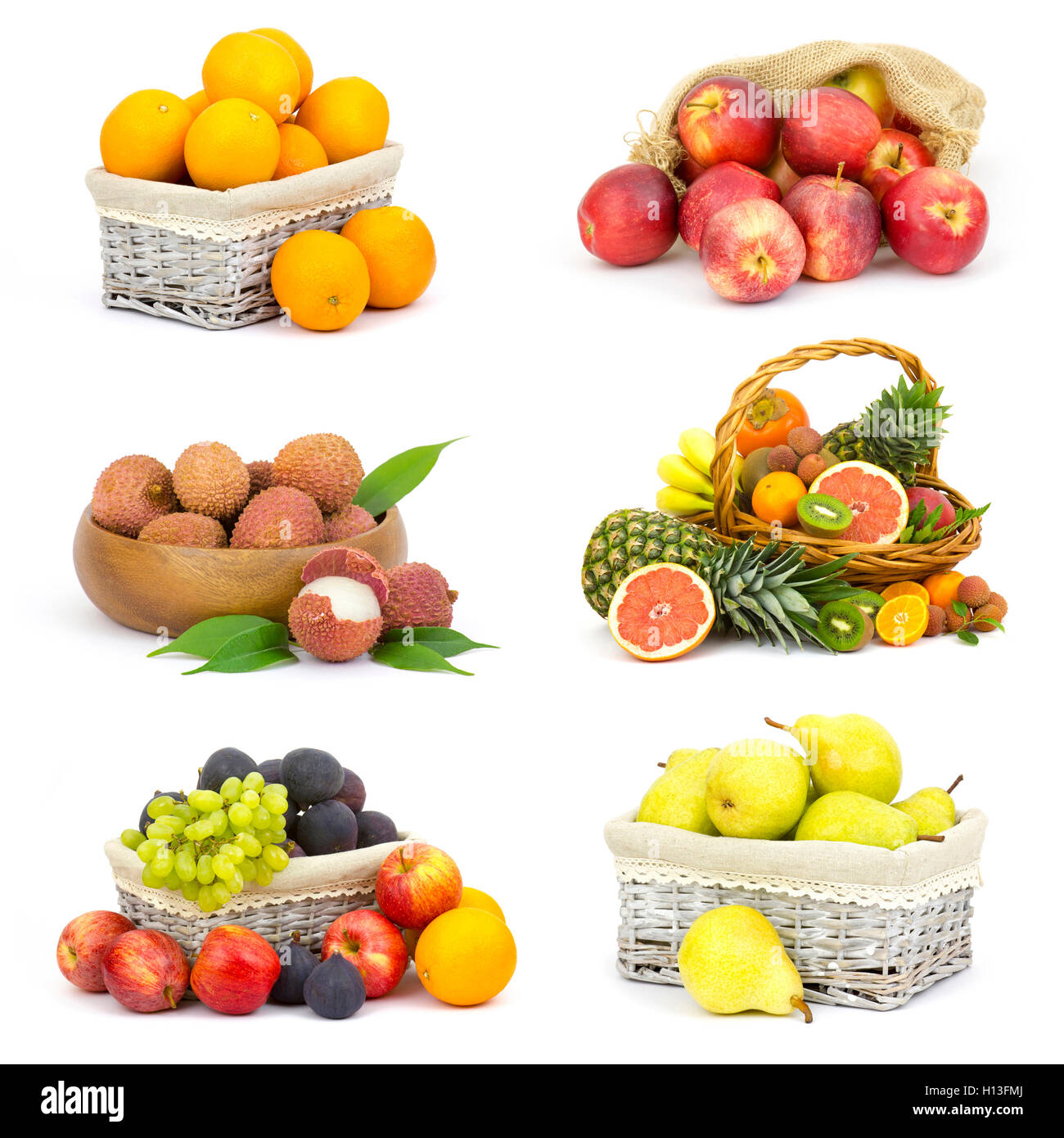fresh fruits - collage Stock Photo - Alamy