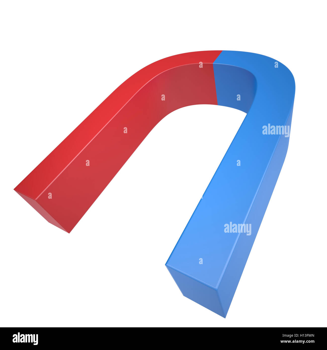 Blue and red magnet Stock Photo - Alamy