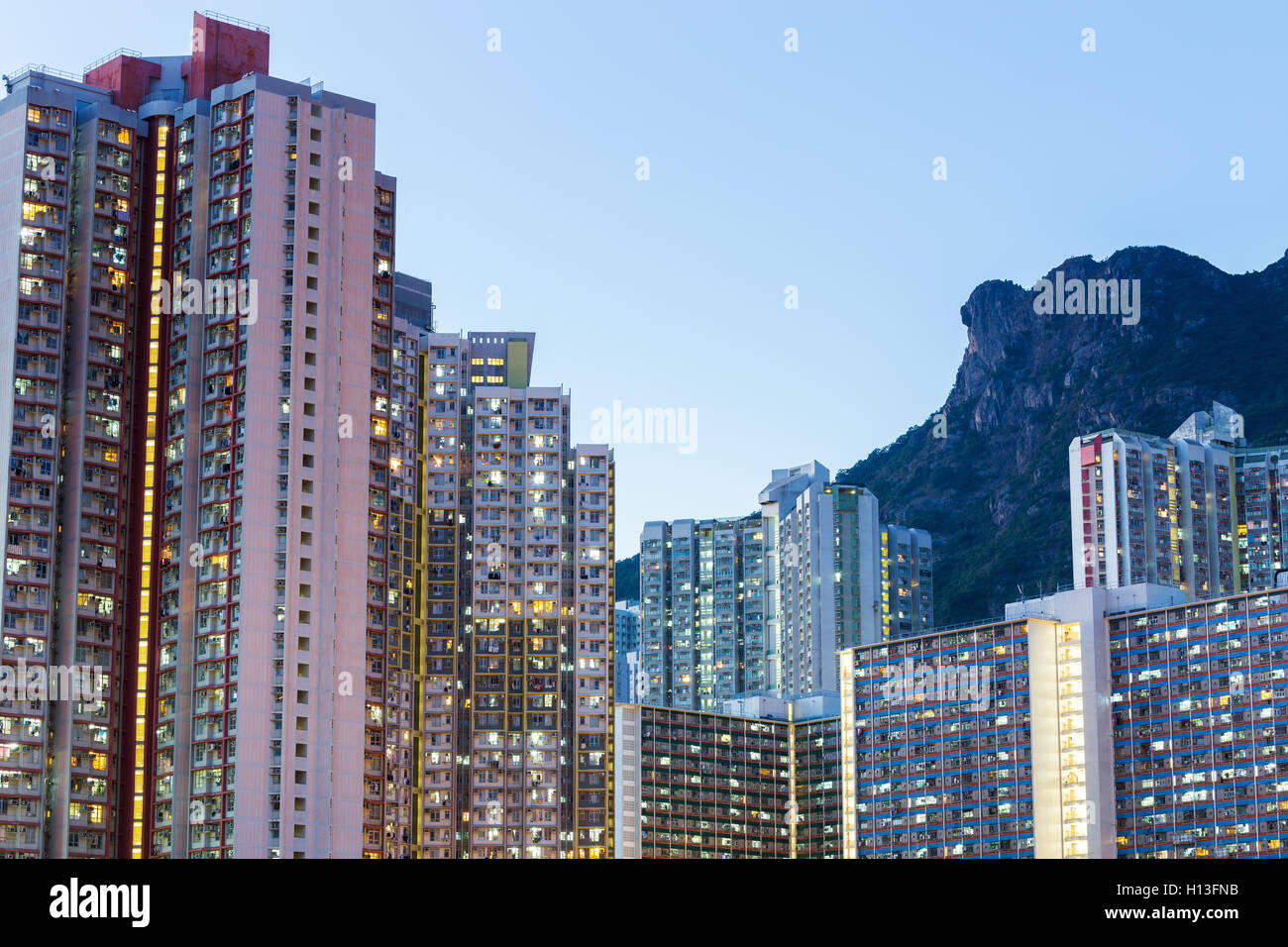 Kowloon residential building Stock Photo - Alamy