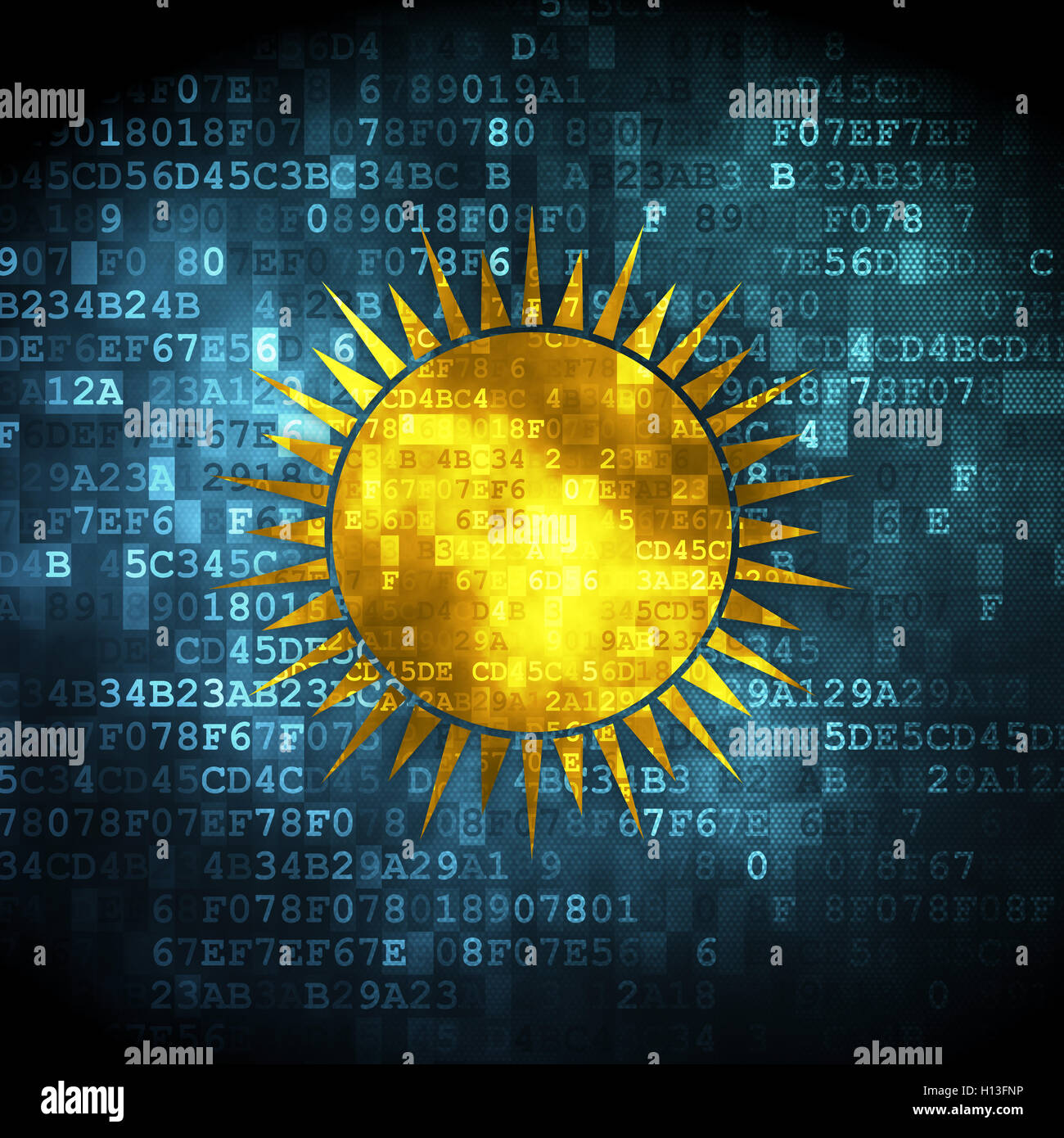Digital sun icon hi-res stock photography and images - Alamy
