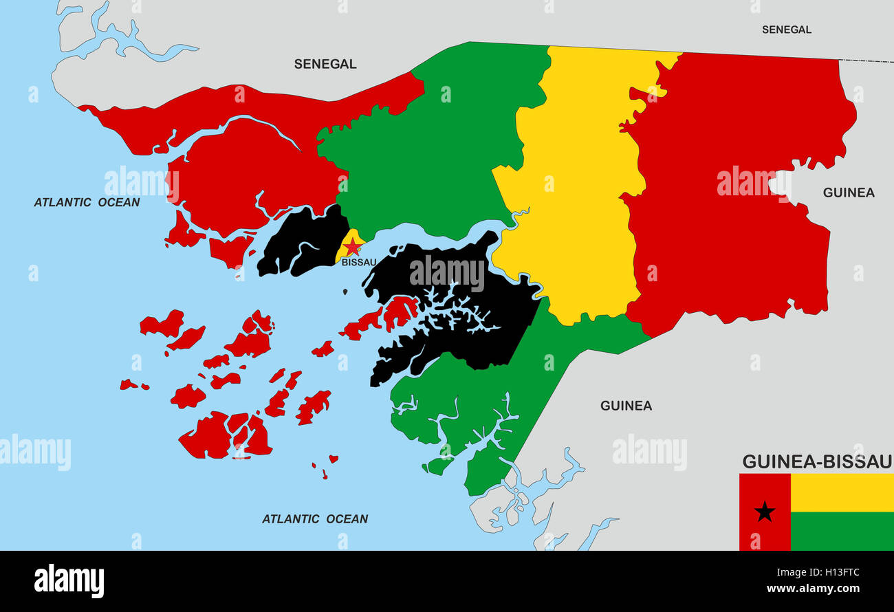 Guinea bissau political map hi-res stock photography and images - Alamy