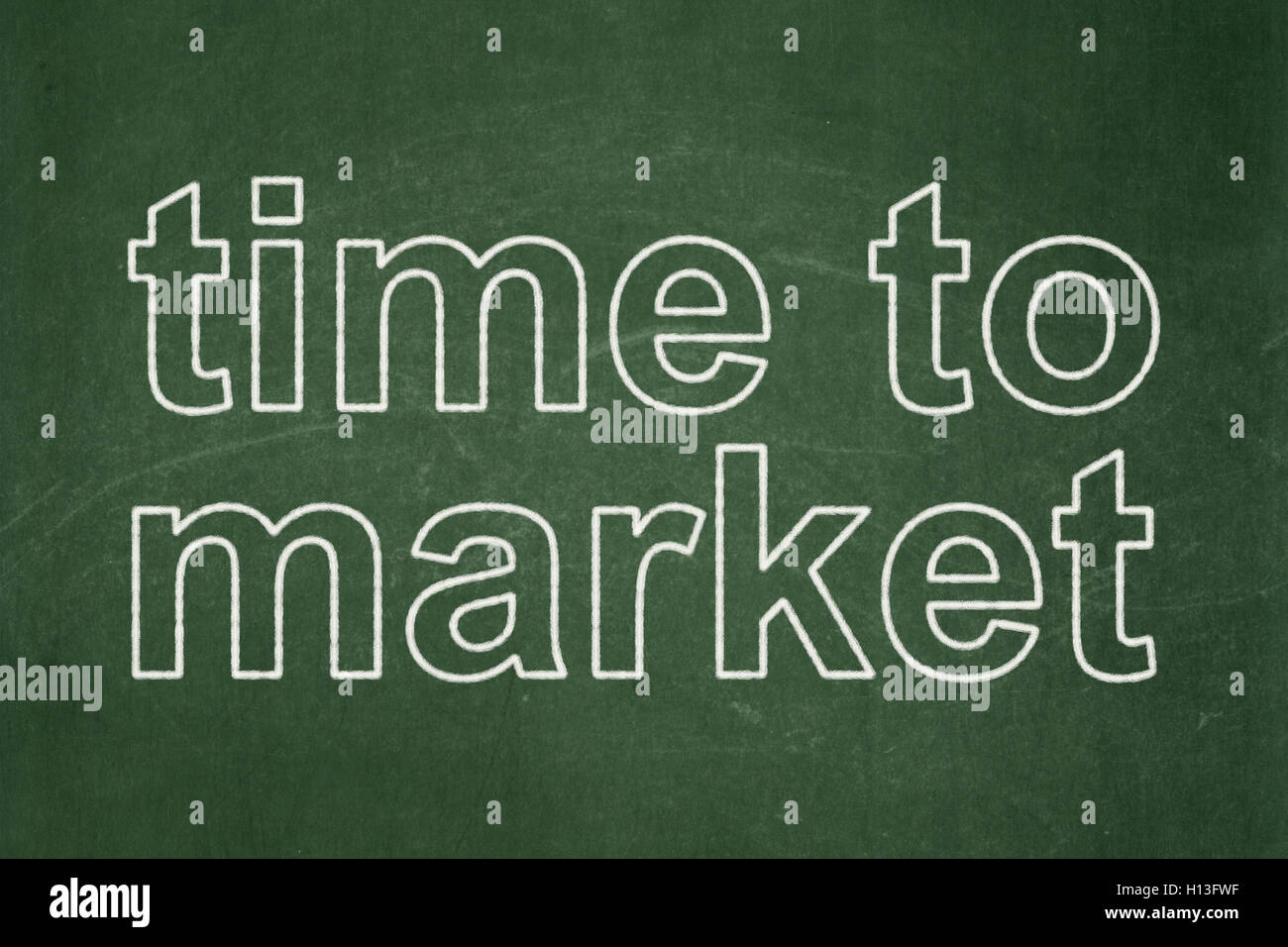 Timeline concept: Time to Market on chalkboard background Stock Photo ...