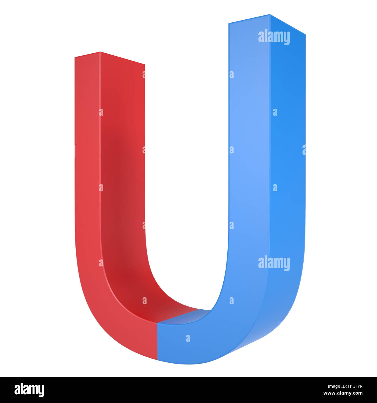 Blue and red magnet Stock Photo - Alamy