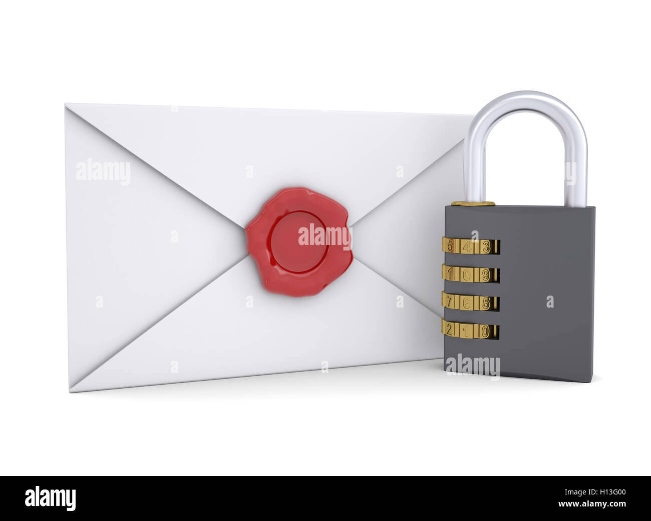 Message envelope safety lock icon hi-res stock photography and images ...