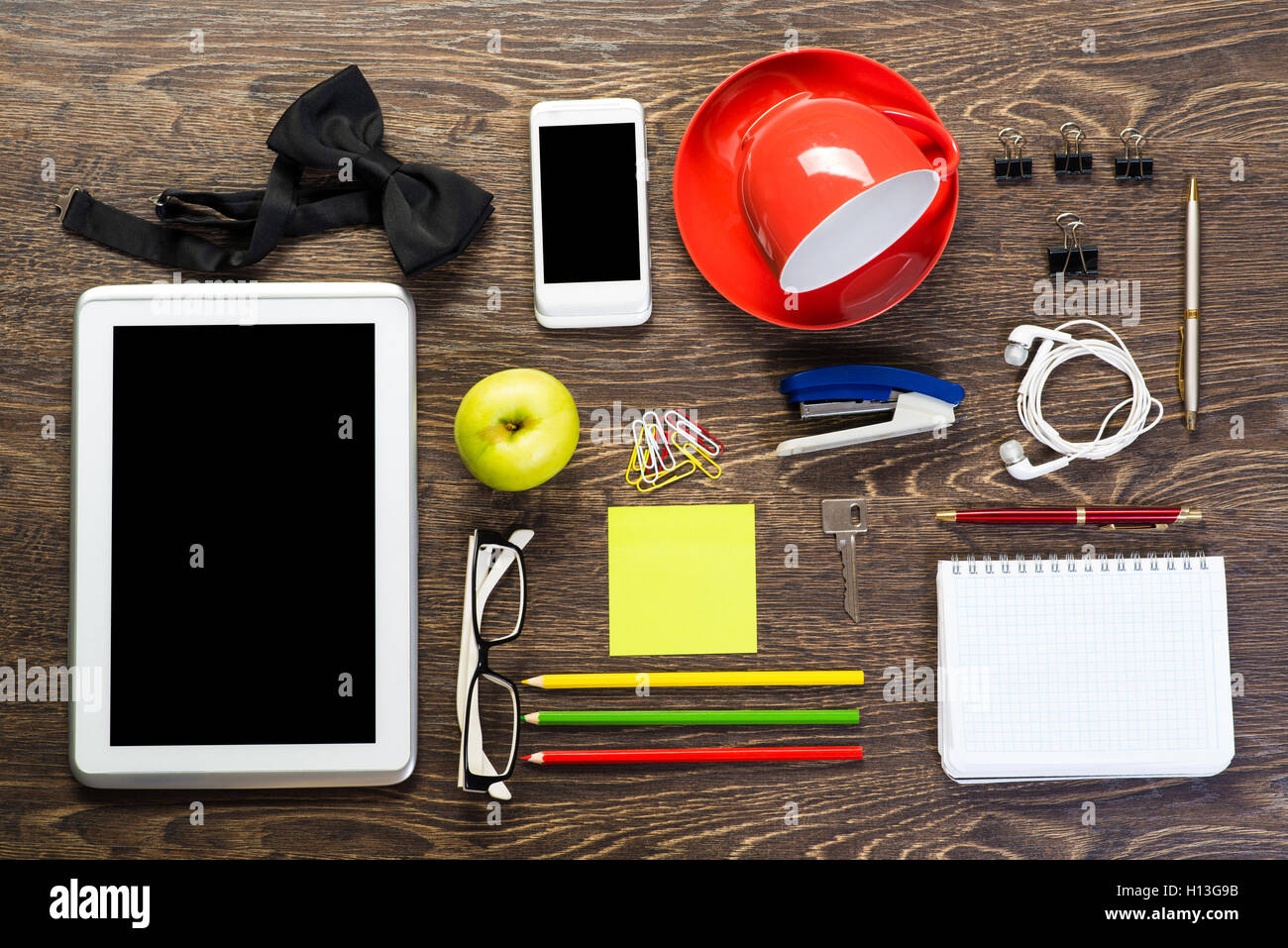 items laid on the table, still life Stock Photo - Alamy