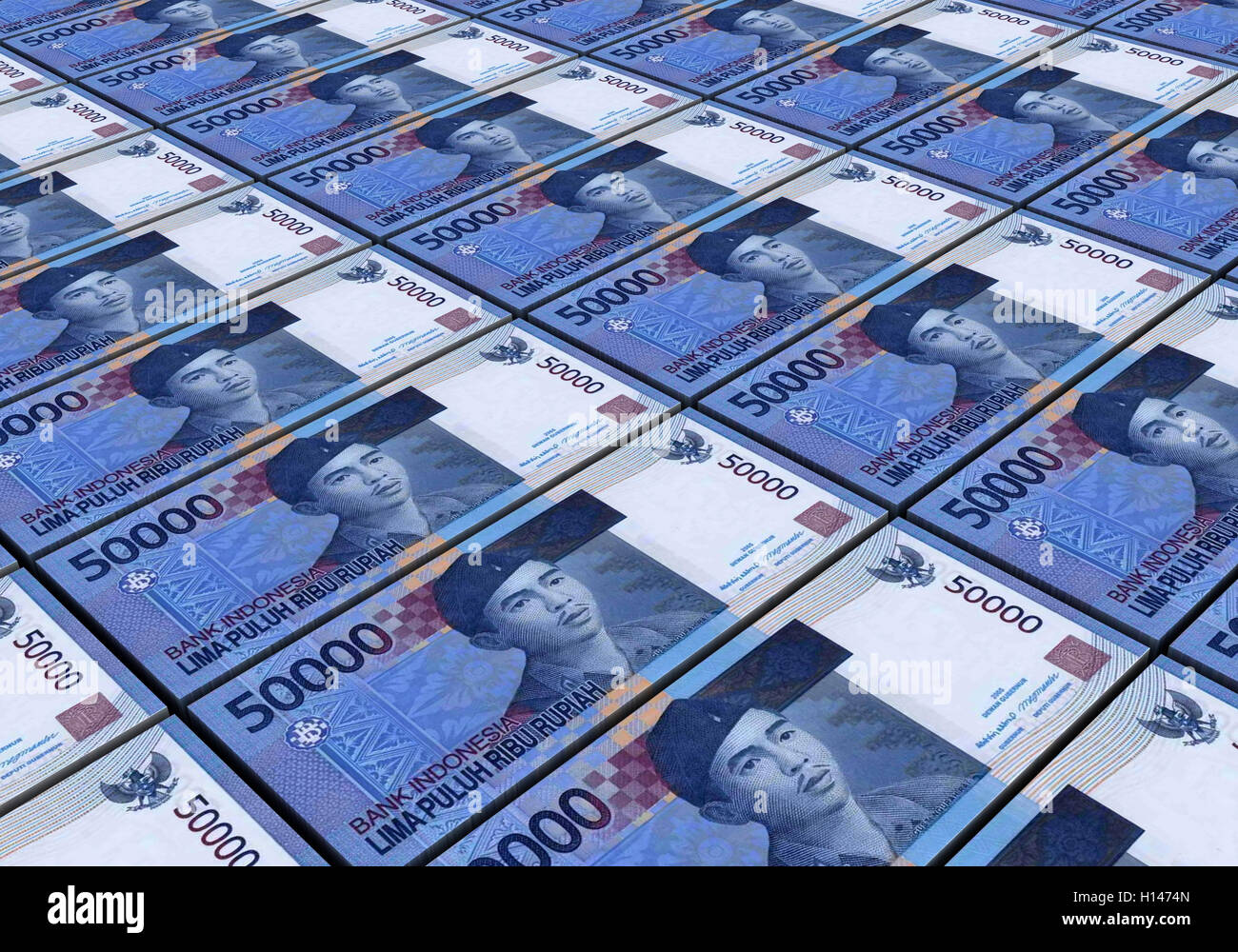 3D Indonesian rupiah money white background Stock Photo - Alamy