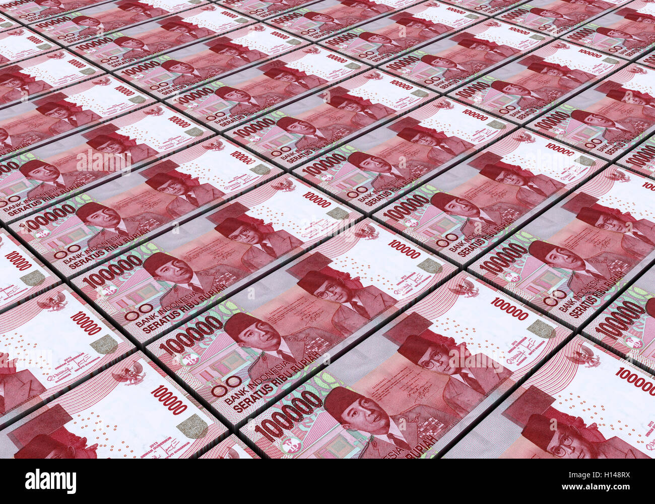 3D Indonesian rupiah money white background Stock Photo - Alamy