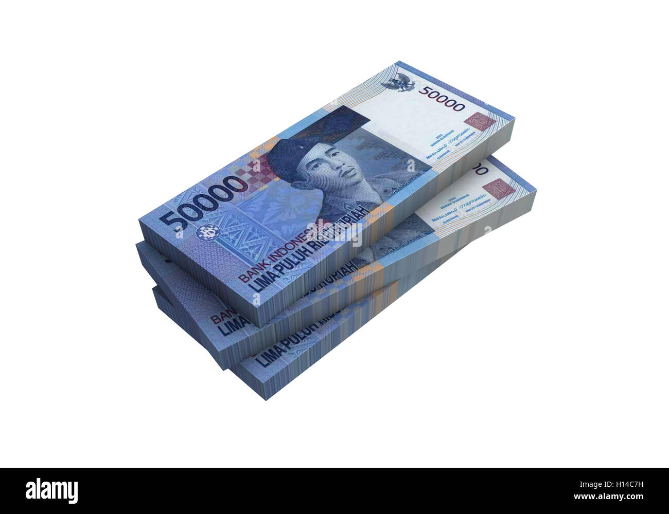 3D Indonesian rupiah money white background Stock Photo - Alamy