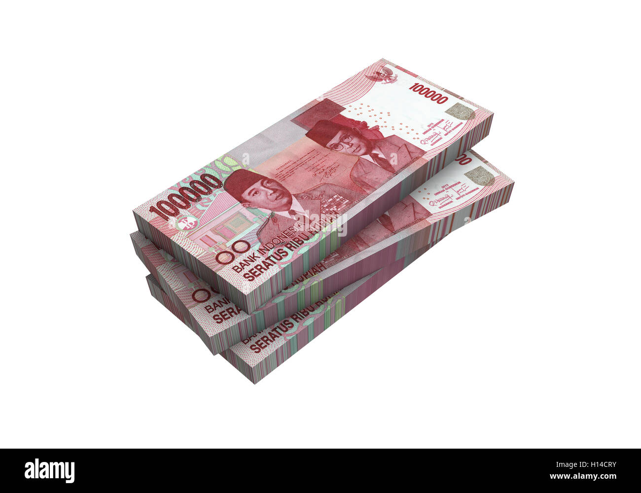 3D Indonesian rupiah money white background Stock Photo - Alamy