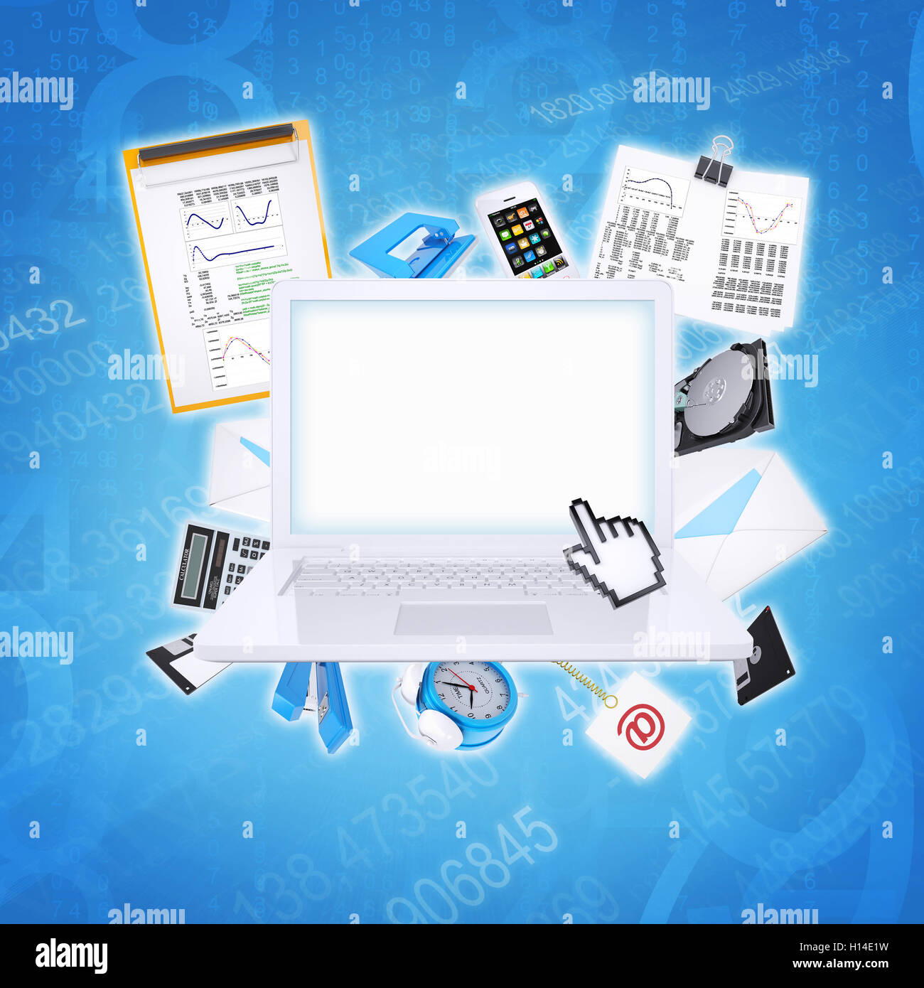 Illustration of communication technologies Stock Photo - Alamy