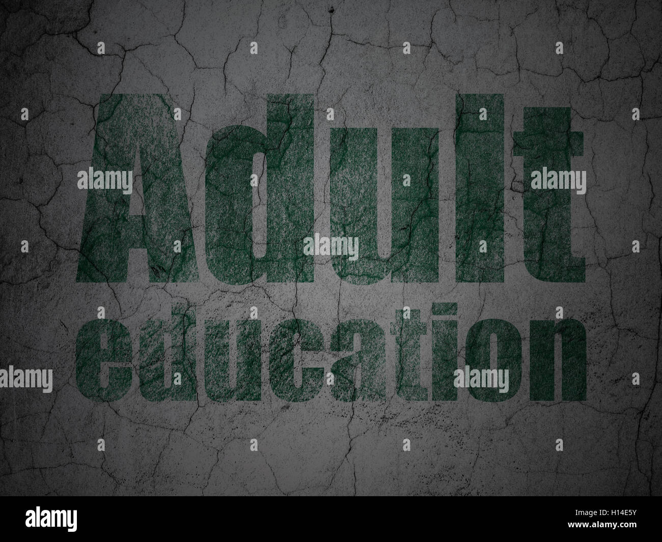 Education concept: Adult Education on grunge wall background Stock ...