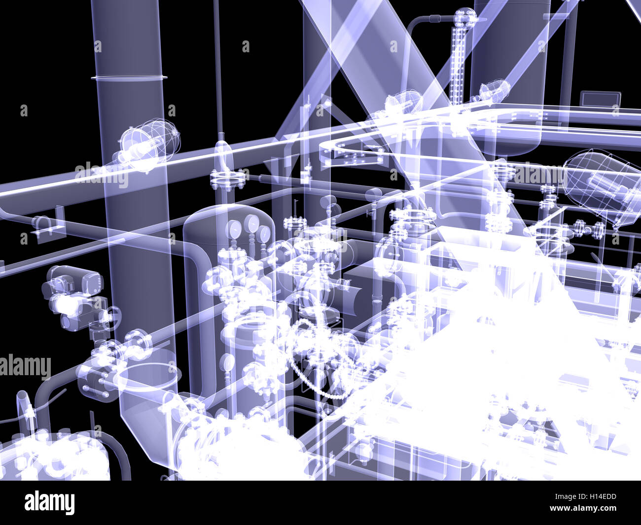 Industrial equipment. X-Ray render Stock Photo - Alamy
