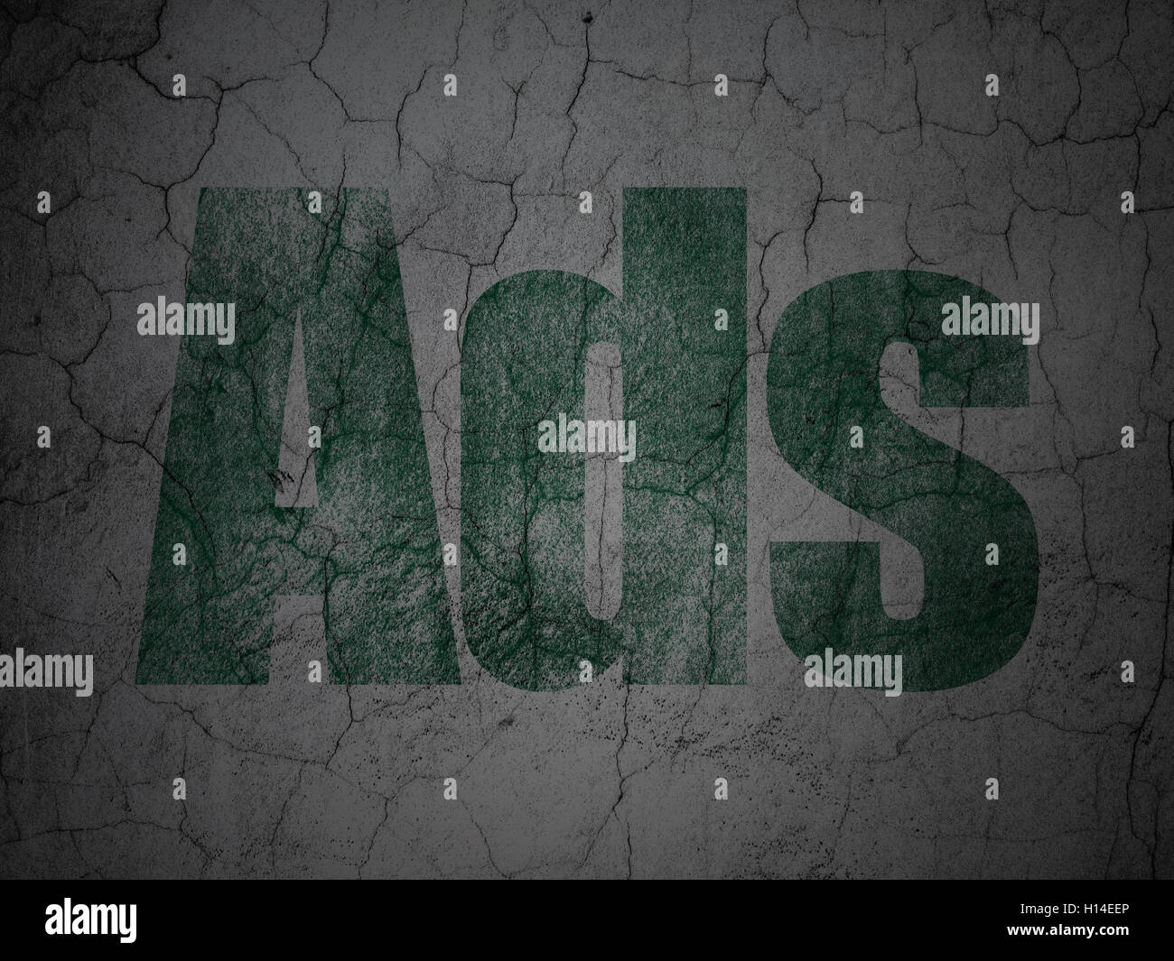 Marketing concept: Ads on grunge wall background Stock Photo - Alamy