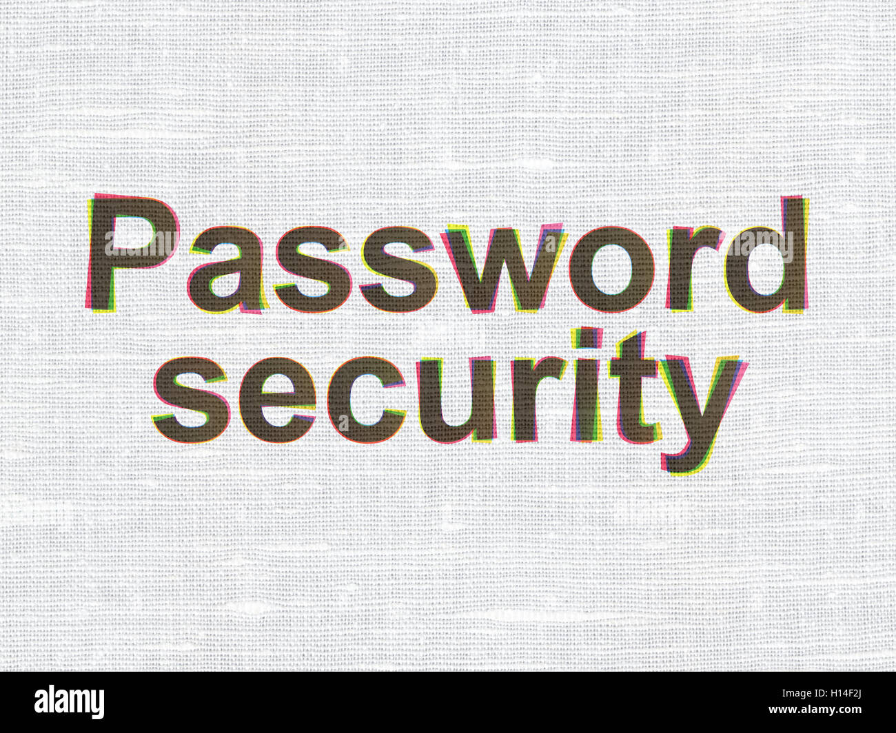 Safety concept: Password Security on fabric texture background Stock ...
