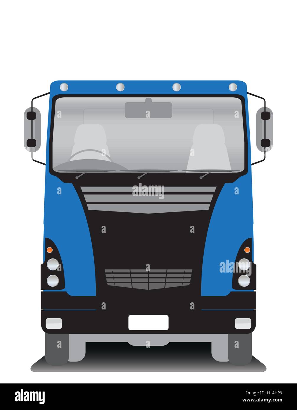 Front view of Cargo truck Vector Illustration Stock Vector Image & Art ...