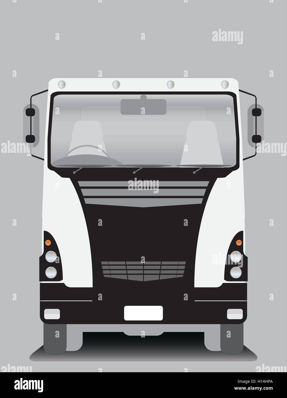 Front view of Cargo truck Vector Illustration Stock Vector Image & Art ...