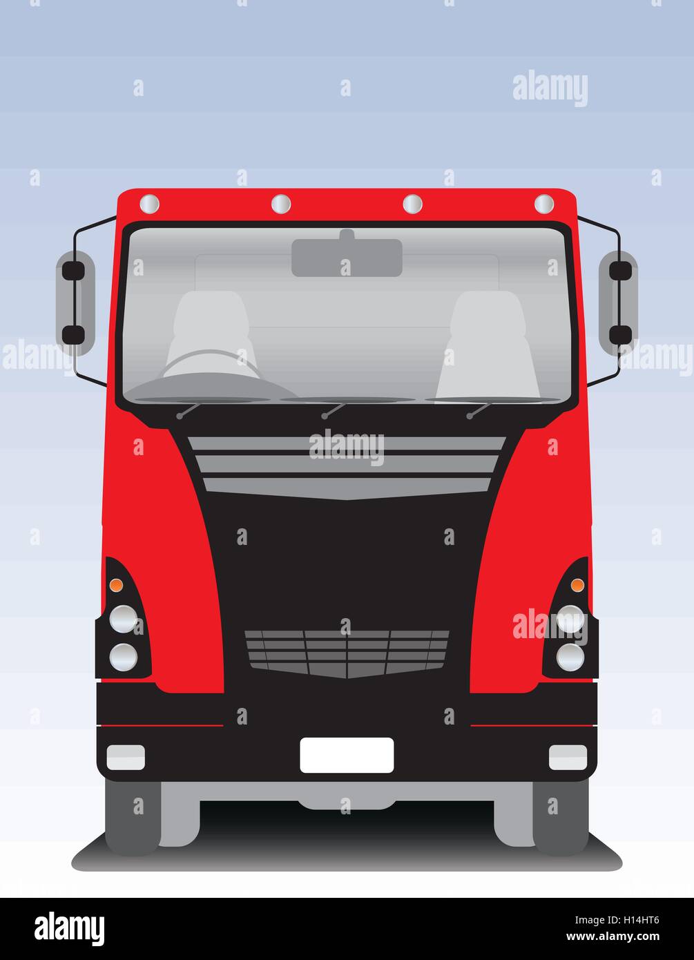 Front view of Cargo truck Vector Illustration Stock Vector Image & Art ...