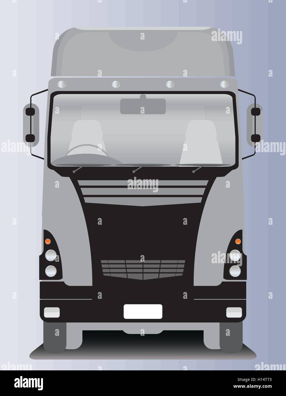 Front view of Cargo truck Vector Illustration Stock Vector Image & Art ...