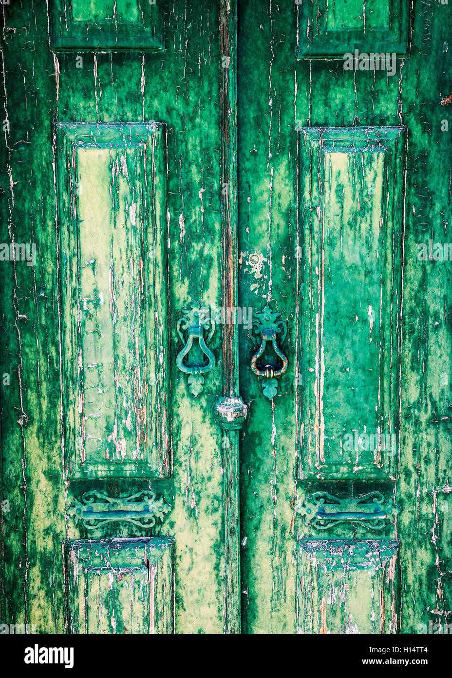 Ramshackle run down neglected worn doors Stock Photo - Alamy