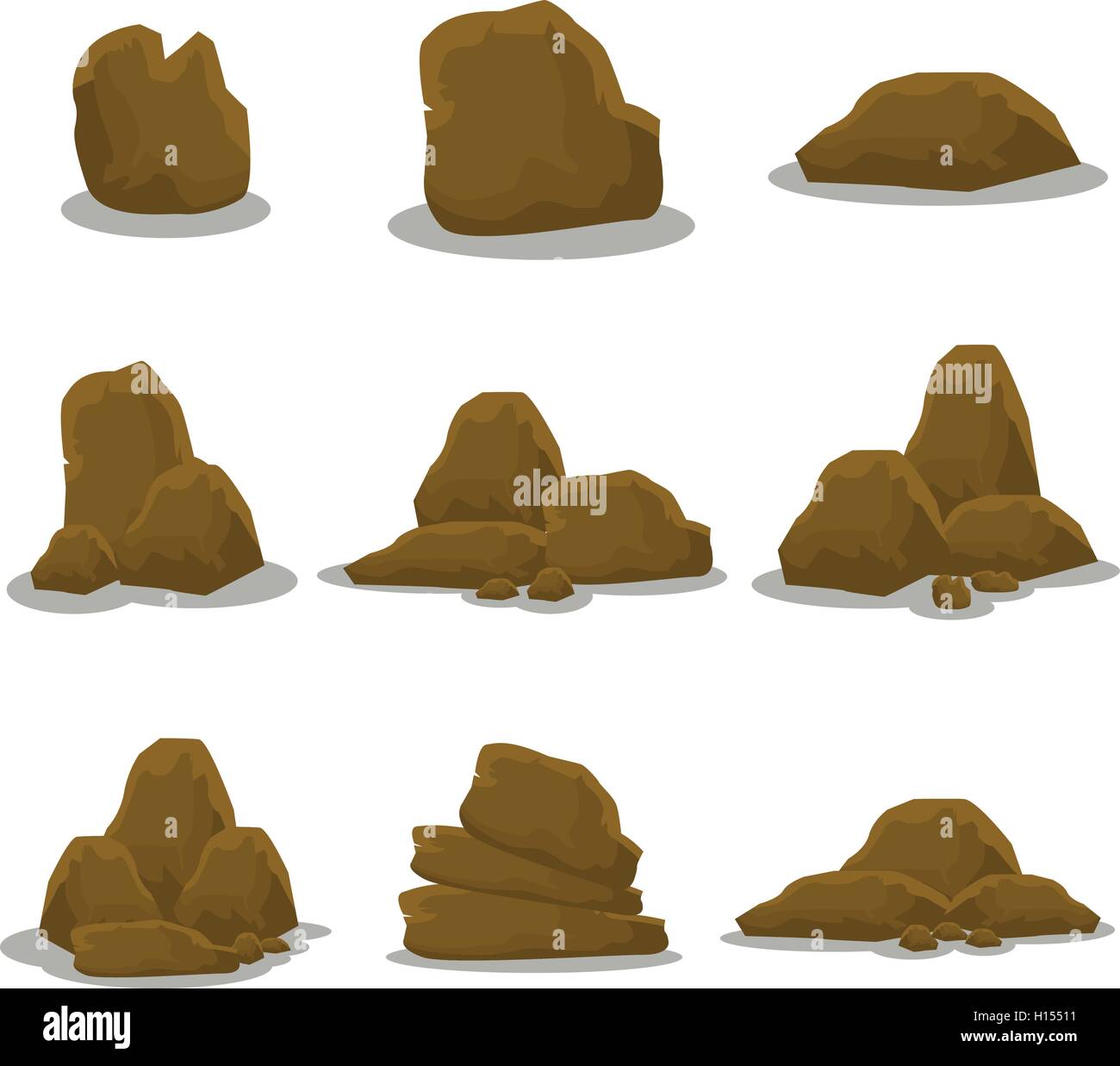 Set of rock collection vector Stock Vector Image & Art - Alamy