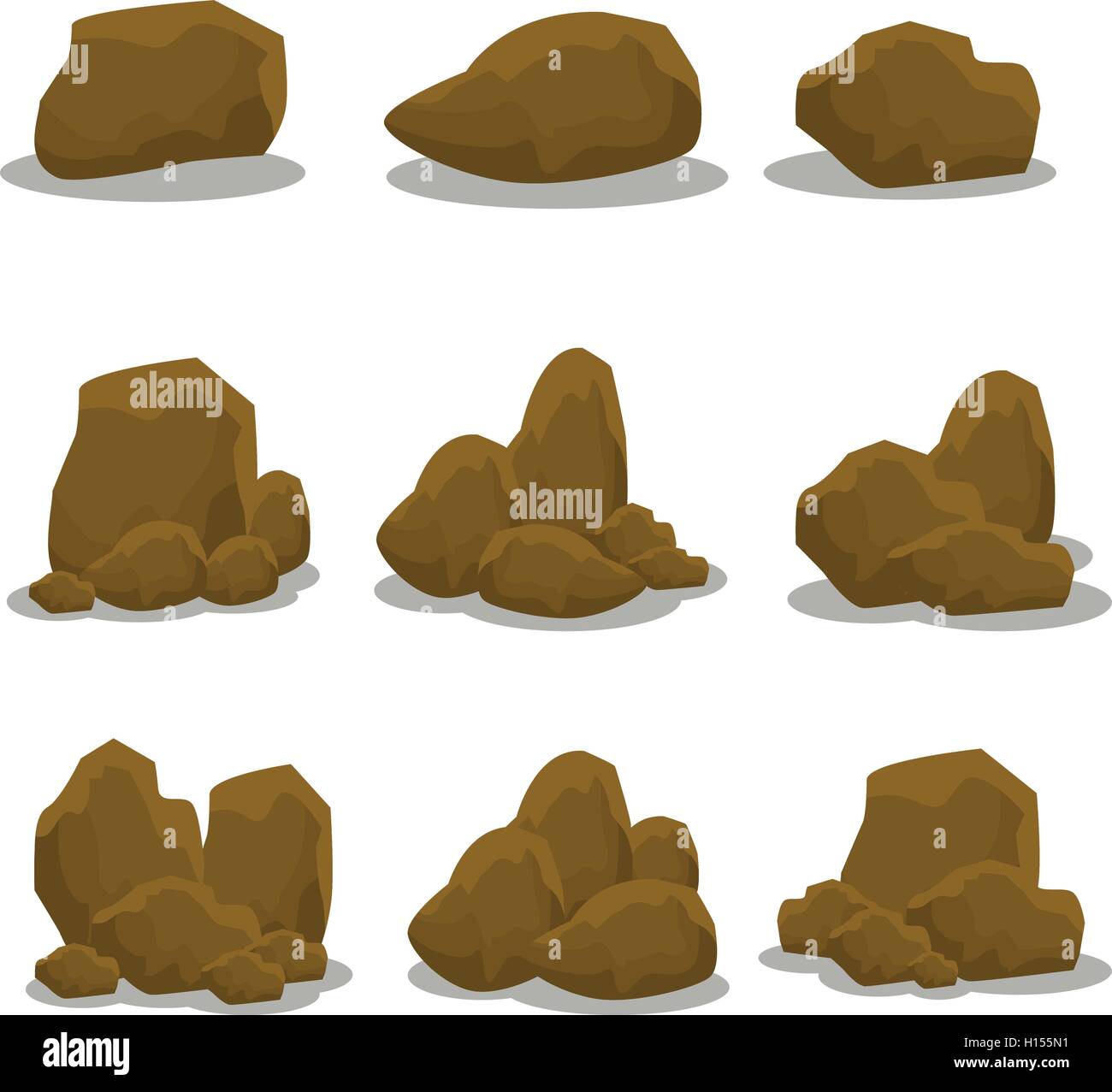 vector art rock set collection Stock Vector Image & Art - Alamy