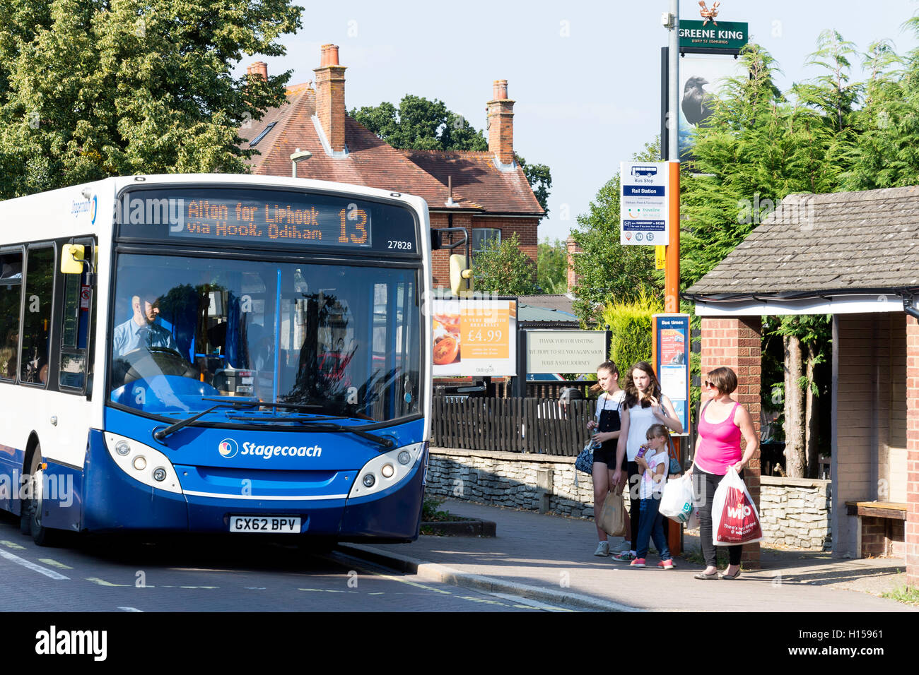 Bus Stop on Station Road, Hook, Hampshire, England, United Kingdom ...