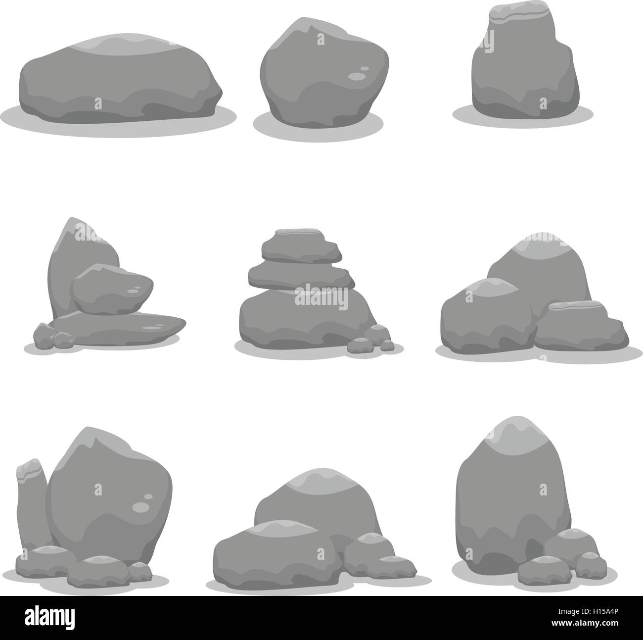 Illustration of stones set vector Stock Vector Image & Art - Alamy
