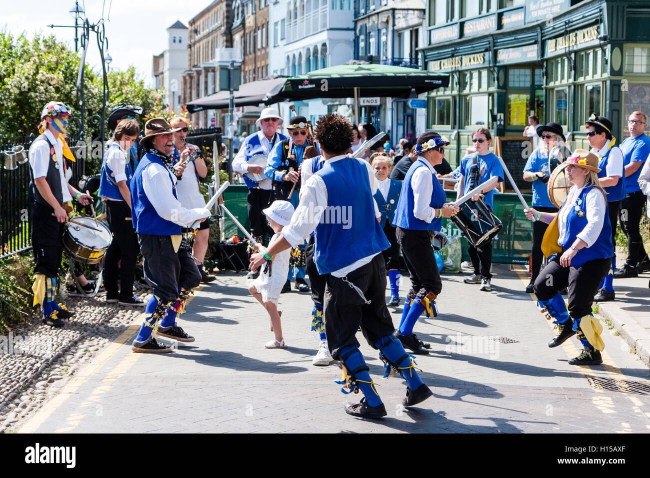 Traditional English Folk Dancers, Royal Liberty Morris, dancing on ...
