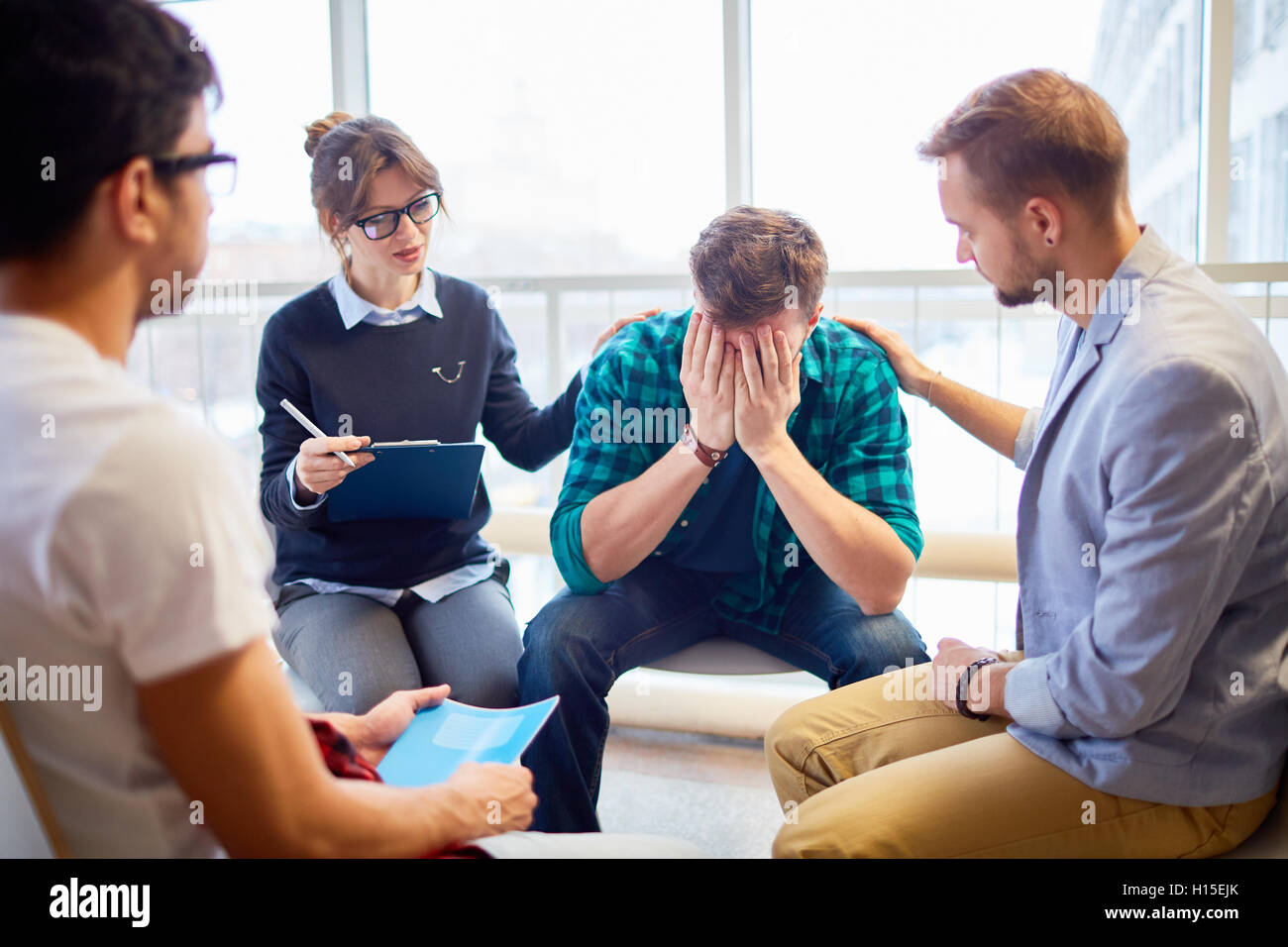 Support of friends Stock Photo - Alamy