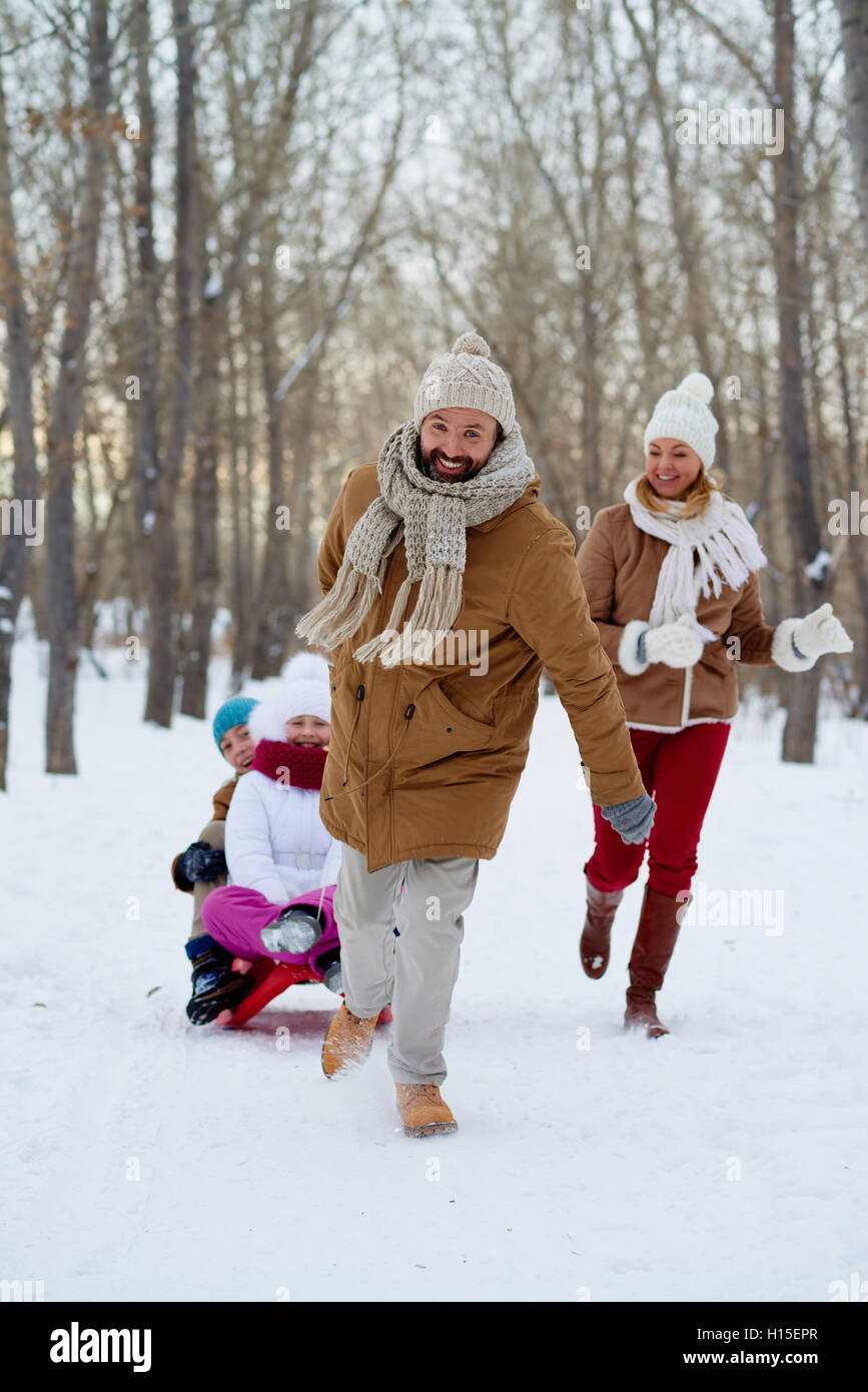 Enjoying winter weekend Stock Photo - Alamy