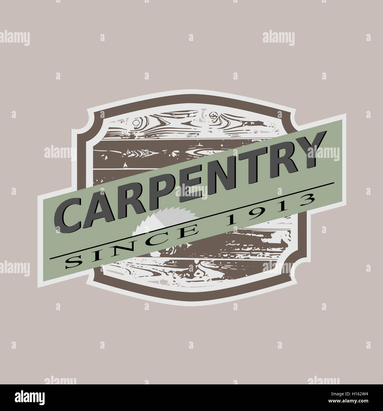 Vintage carpentry icon using as company template, vector illustration ...