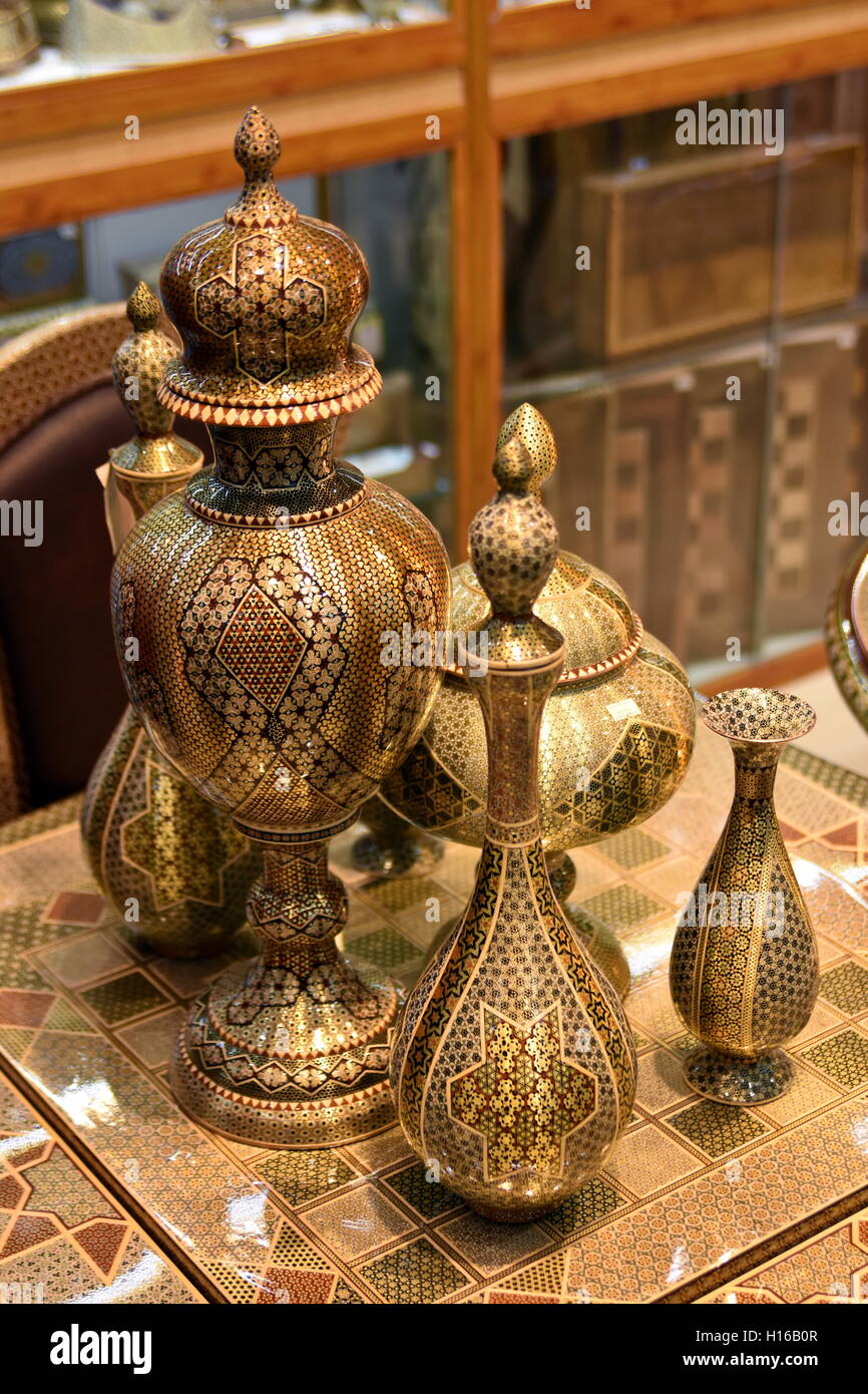 Handicraft made in Esfahan, Isfahan Grand Bazaar, Naqsh-e Jahan Square ...