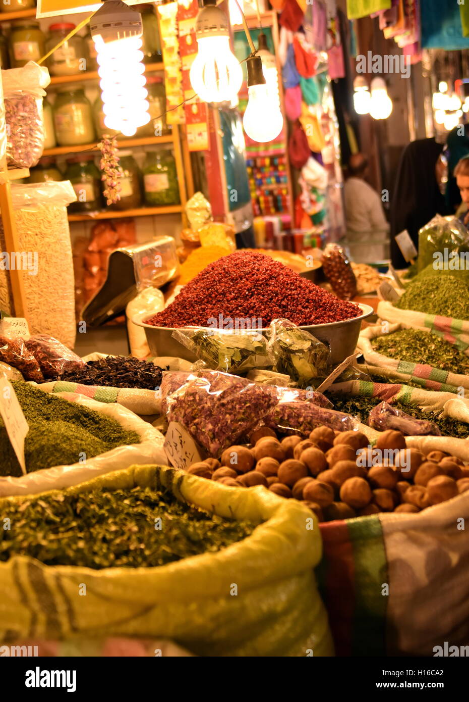 Inside spice market at Isfahan Grand Bazaar, Naqsh-e Jahan Square ...