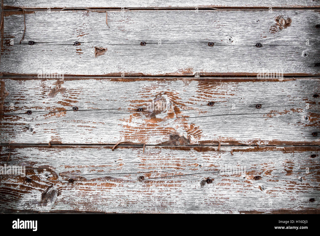 Old wooden planks with rusty screws Stock Photo - Alamy