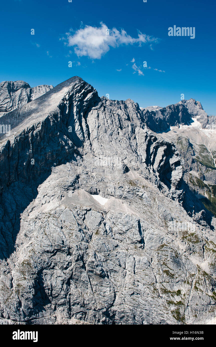 Alpspitze, summit, Zugspitze behind, Wetterstein, Garmisch ...
