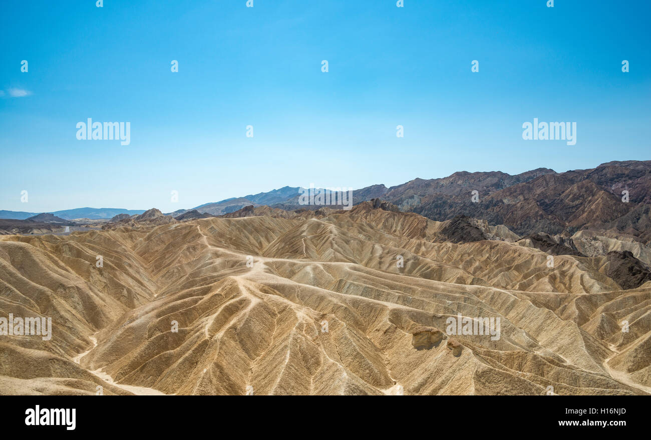 Badlands, rock formations at Zabriskie Point, Death Valley National ...