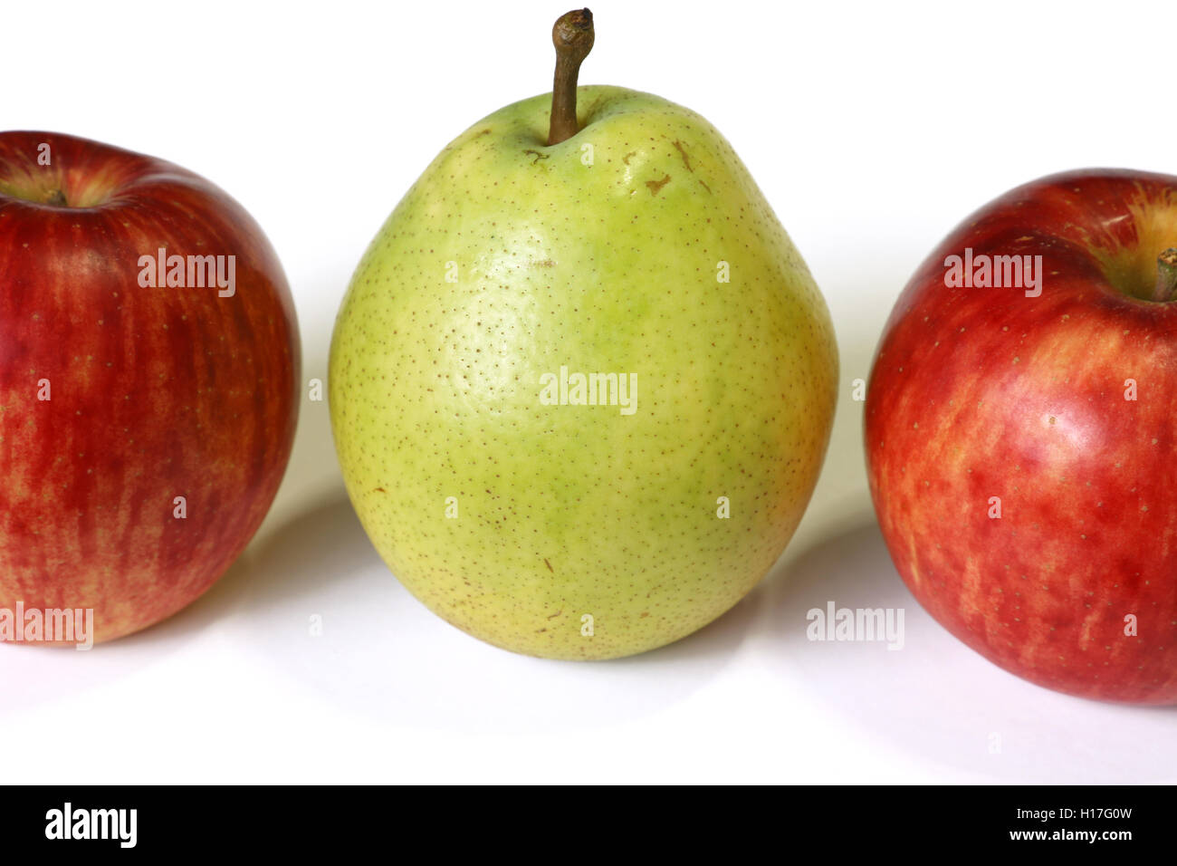 pear and apple fruits isolated #2 Stock Photo - Alamy