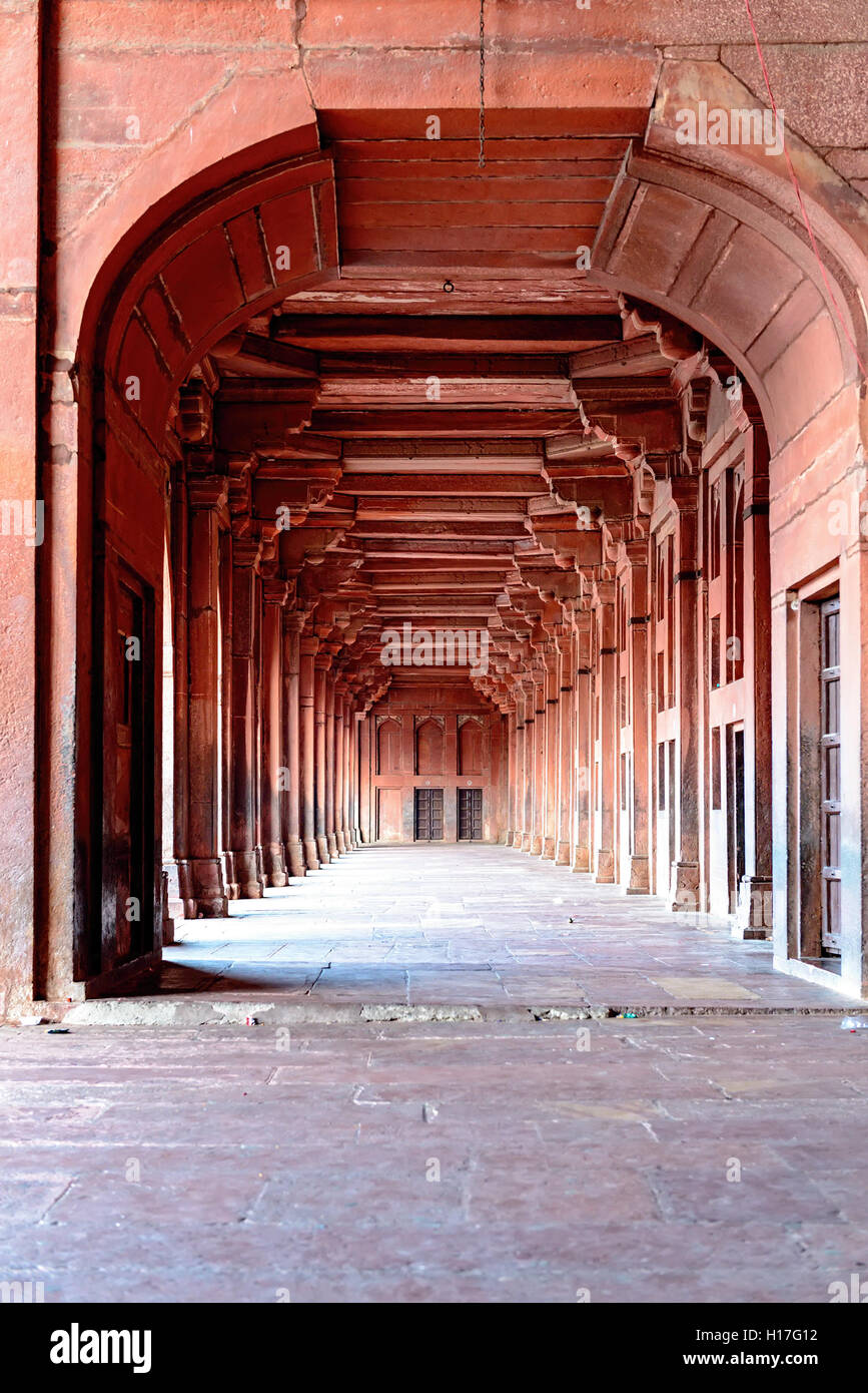 Columns and corridor detail at Fatehpur Sikri, India - UNESCO heritage ...