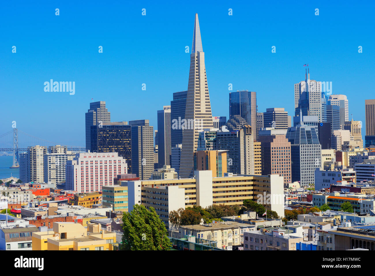 City centre and Transamerica Pyramid, San Francisco, California, USA ...