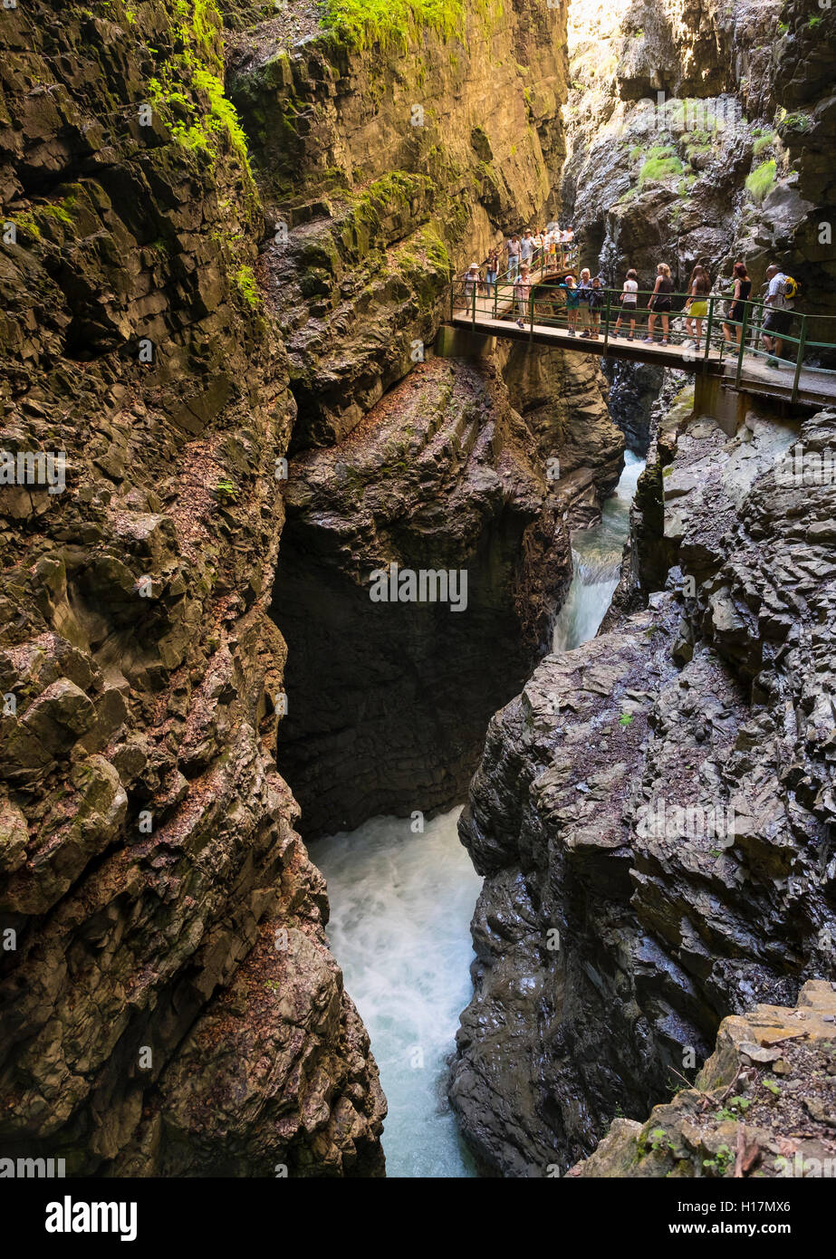 Breitachklamm bei Oberstdorf, Oberallgäu, Allgäu, Schwaben, Bayern ...