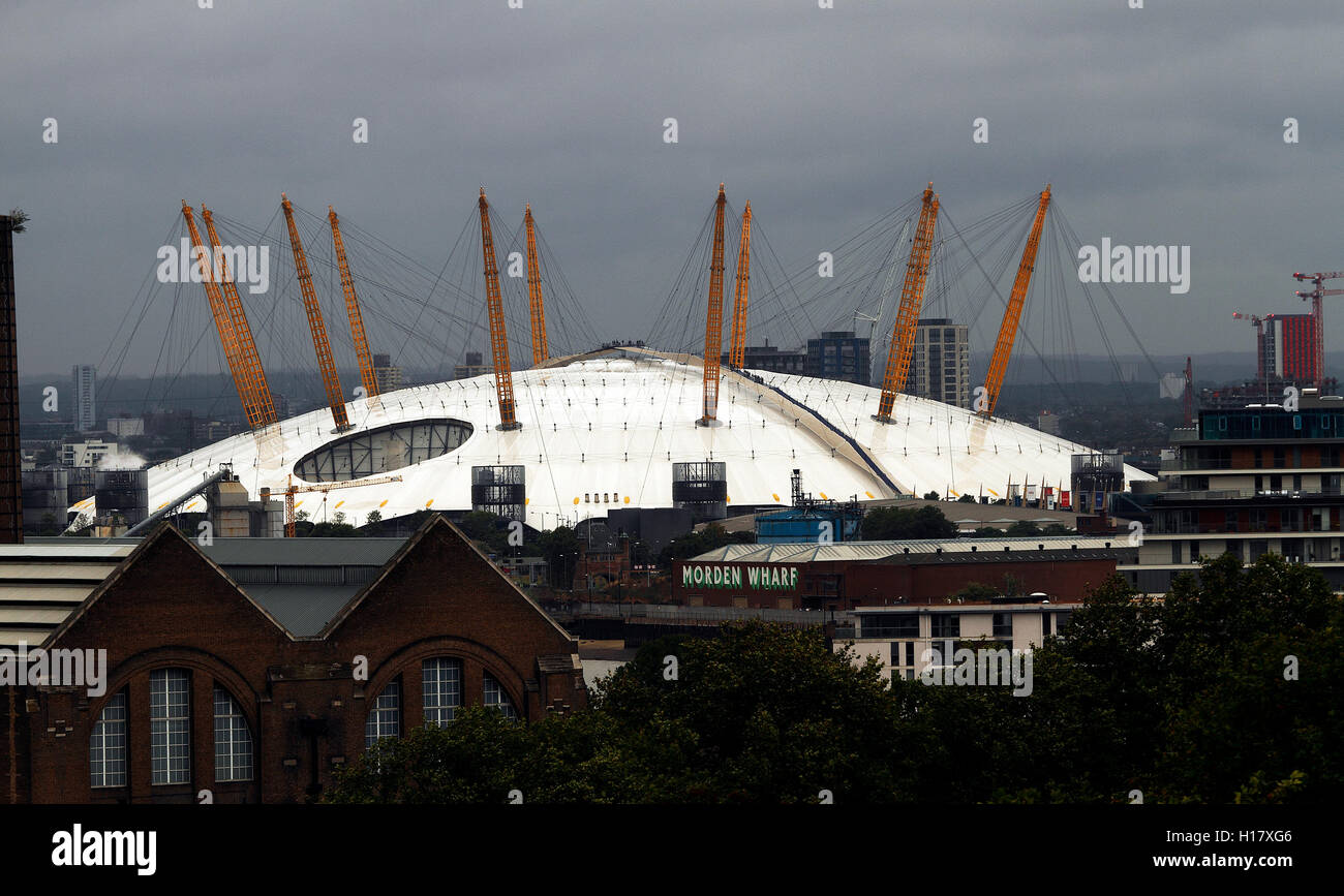 O2 arena from Greenwich Stock Photo - Alamy
