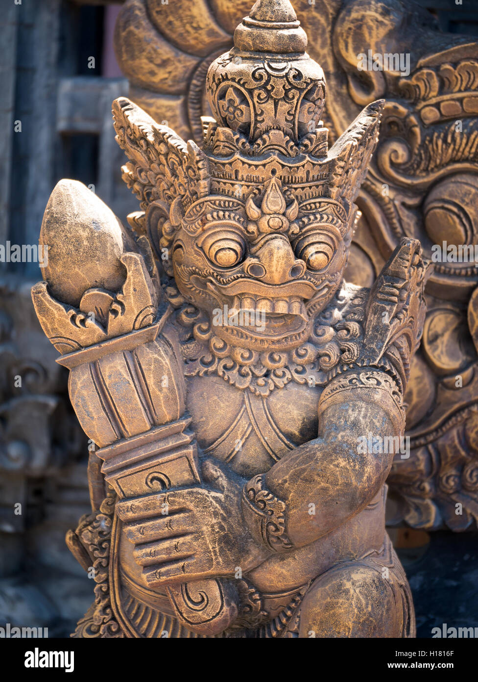 Ancient Balinese statue at the temple in Bali Indonesia Stock Photo - Alamy
