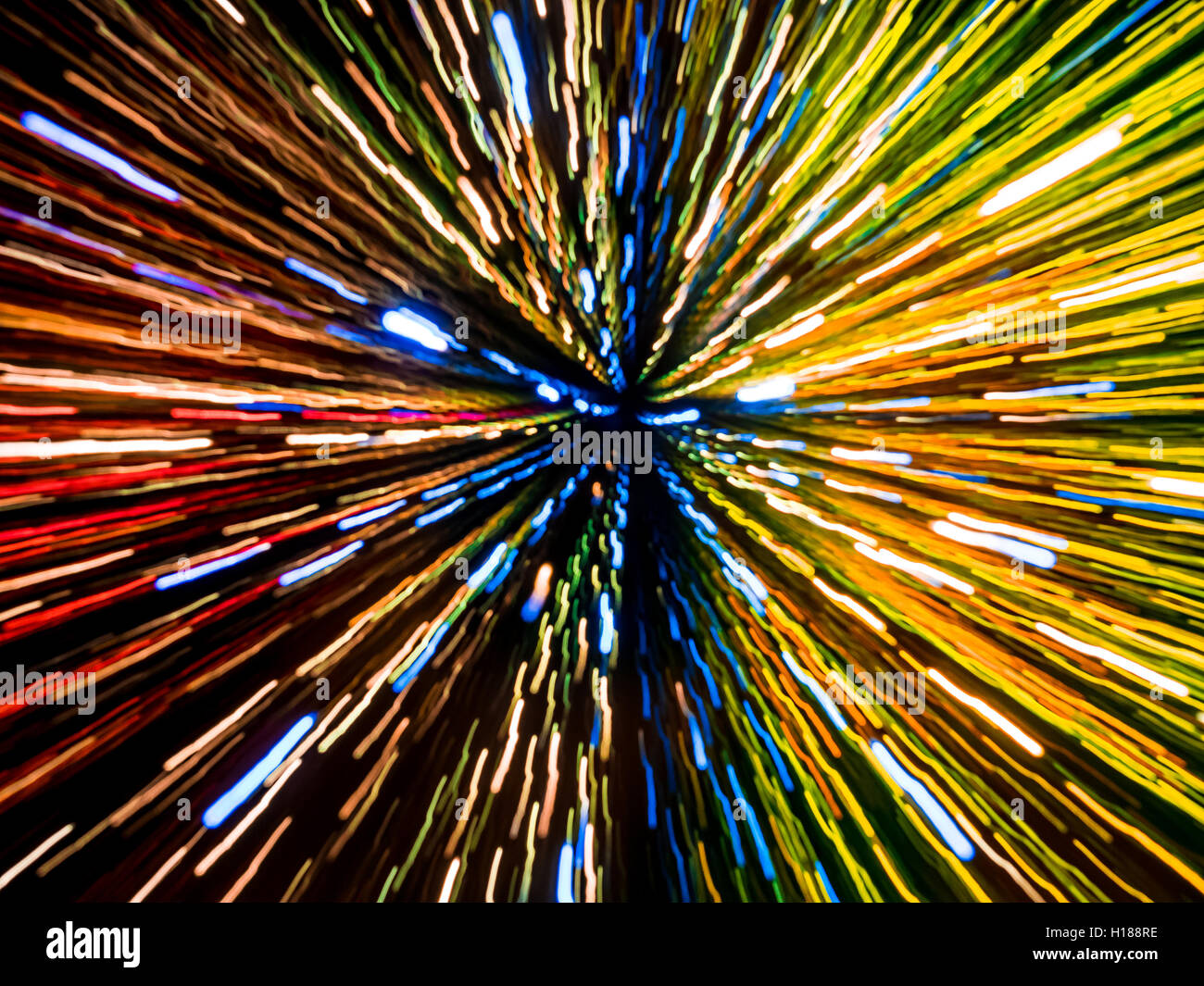 Picture of colorful random abstract light trails bokeh Stock Photo - Alamy